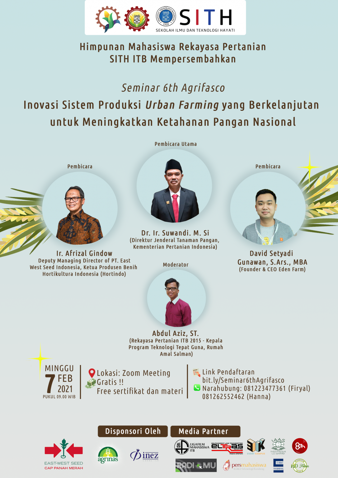 Seminar 6th Agrifasco, “Sustainable Urban Agricultural Production Systems Innovation for ...